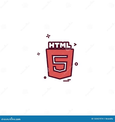 Html 5 Icon Design Vector Stock Vector Illustration Of Document