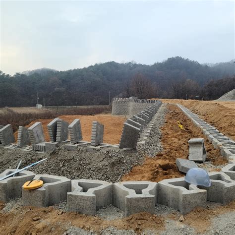 한성콘크리트 한성콘크리트보강토옹벽 지오그리드식생블록 콘크리트블록구조검토