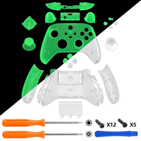 Extremerate Full Set Shell Buttons For Xbox Series X And S Controller Glow In Dark Green