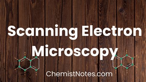 Scanning Electron Microscopy Principle And Applications Chemistry Notes