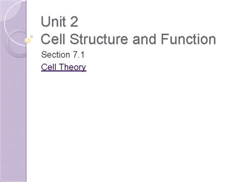 unit 2 cell structure and function section 7