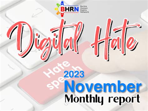 November 2023 Digital Hate Monthly Report Eng Myan Burma Human