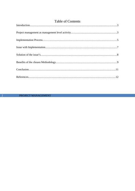 Project Management Report Methodologies Comparison