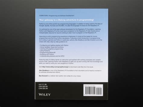 Learning Python With Raspberry Pi By Alex Bradbury Australia