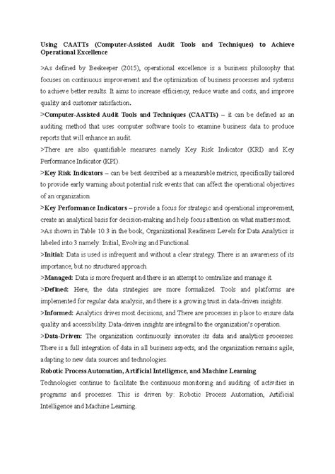 Operations Audit Script Using CAATTs Computer Assisted Audit Tools