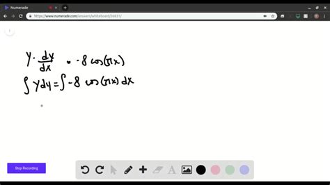 solved finding a general solution using separation of variables in