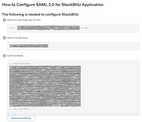setting up sso with okta stackblitz docs