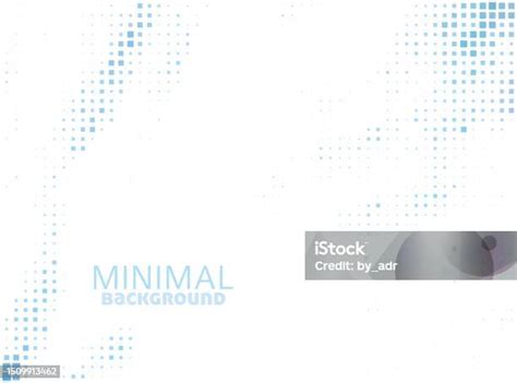 Minimal White Background With Small Blue Squares Simple Vector Graphics Stock Illustration