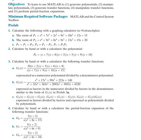 Solved Objectives To Learn To Use MATLAB To Generate Chegg