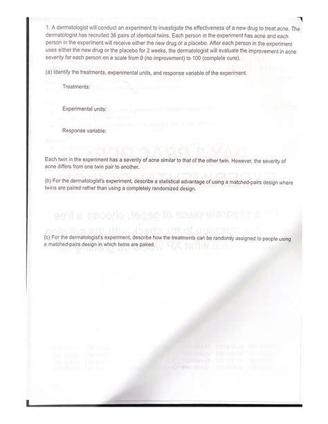 Experimental Design Studocu