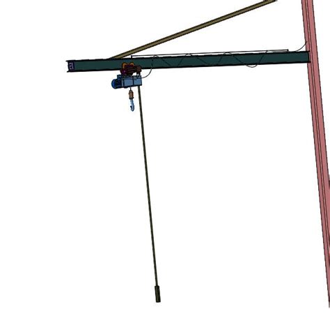 定柱式小型悬臂起重机 Step 模型图纸下载 懒石网