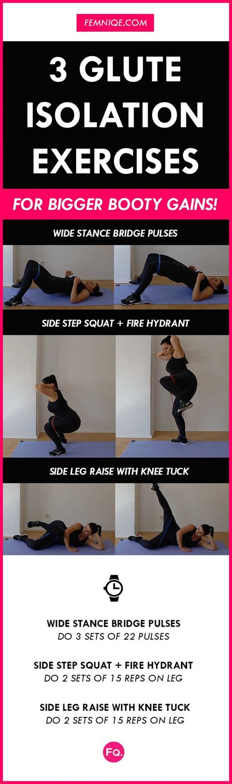Glute Isolation Exercises Butt Building Moves To Do At Home Femniqe