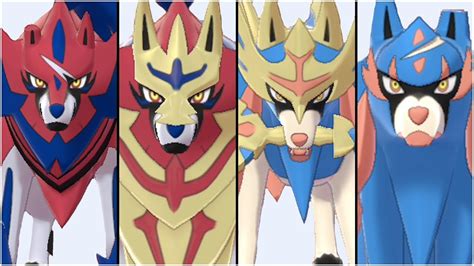 Full Zacian And Zamazenta Forms Team Youtube