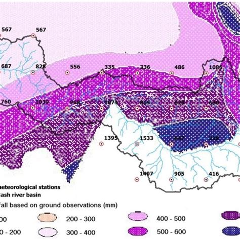 Cfsr Based Annual Precipitation Superimposed Over The Long Term