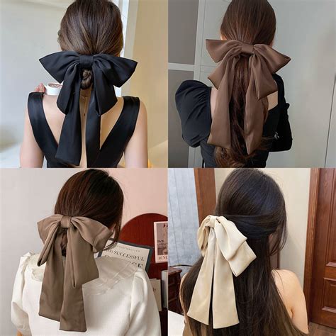 새틴 왕 리본 핀 빅사이즈 헤어 대왕 머리 띠 업타운걸스