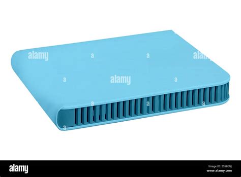 Blue Router Isolated On White Stock Photo Alamy