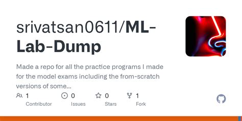 Github Srivatsan0611ml Lab Dump Made A Repo For All The Practice