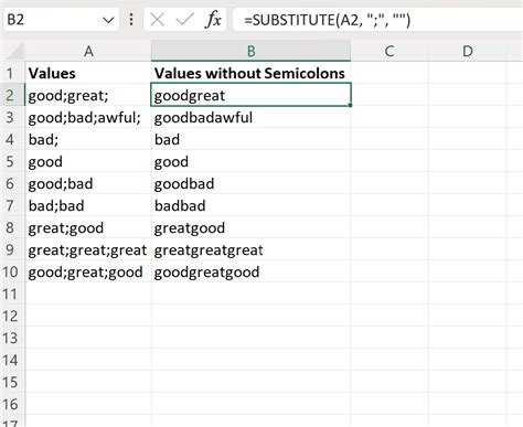 How Can I Remove Semicolons From Cells In Excel