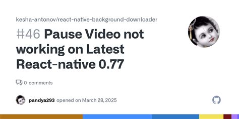 Pause Video Not Working On Latest React Native 077 · Issue 46 · Kesha
