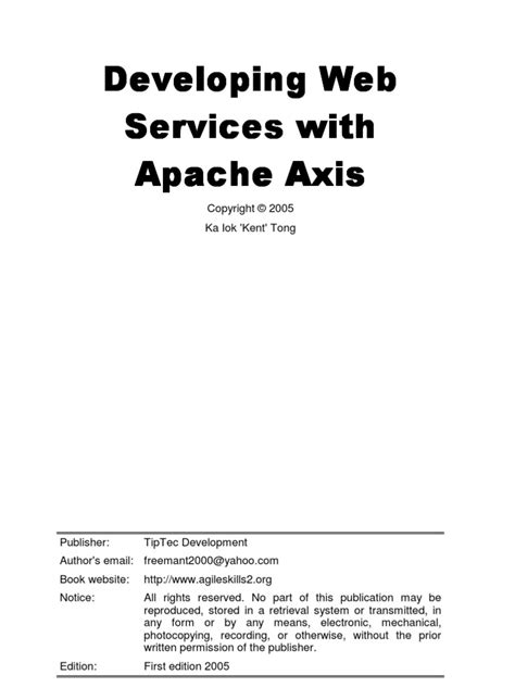 Dev Web Services With Apache Axis Pdf Uniform Resource Identifier