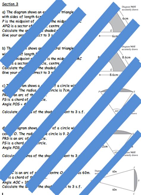 Gcse Areas Of Shaded Regions Higher And Foundation Examples Answers And Working To Every Question