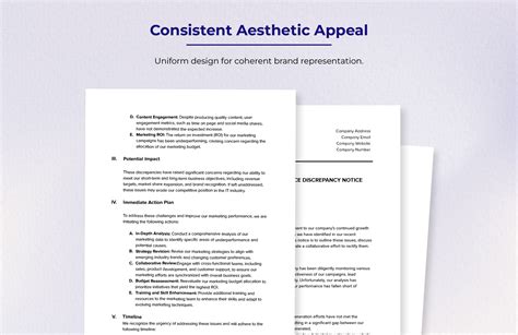 Marketing Performance Discrepancy Notice Template In Word PDF Google Docs Download