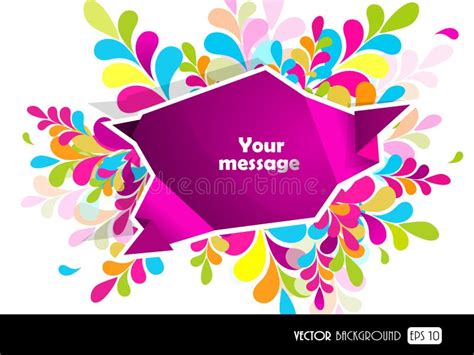 Purple Speech Bubble On Retro Background Stock Illustration