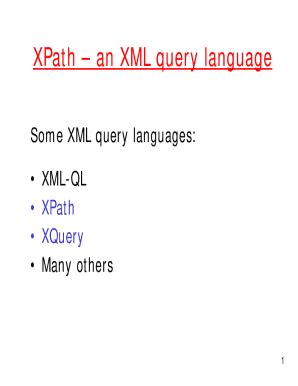 Fillable Online XQuery 1 0 An XML Query Language Second Edition W3C Fax Email Print PdfFiller