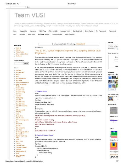 Team Vlsi Tcl Pdf Scripting Language Regular Expression Team Vlsi Tcl Pdf Scripting Language Regular Expression
