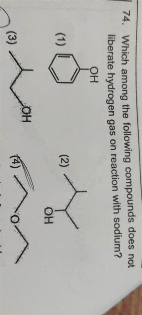 Which Among The Following Compounds Does Not Liberate Hydrogen Gas On Rea
