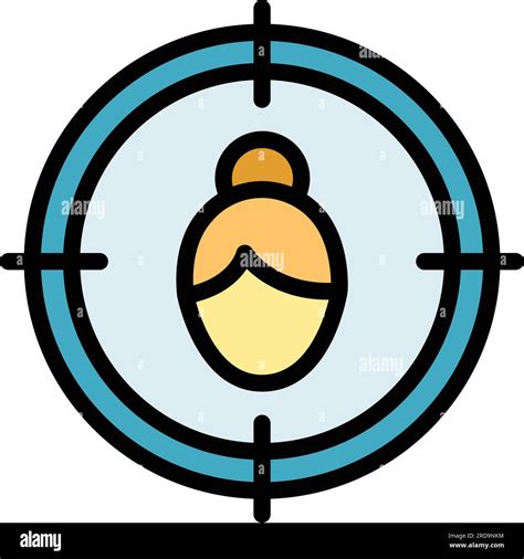 Focus Attention Icon Outline Vector Mind Concentration Head Target