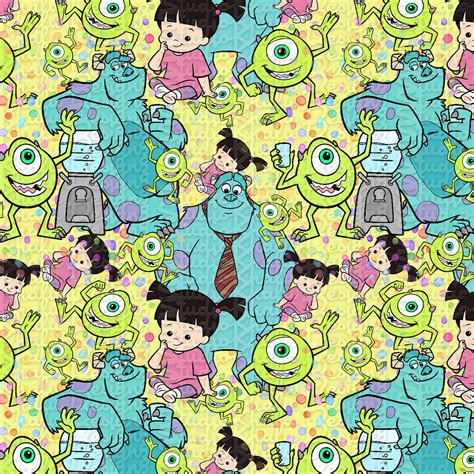 Monster Inc Seamless Pattern Monster Inc Pattern Digital Pattern Monster Inc Pattern Paper