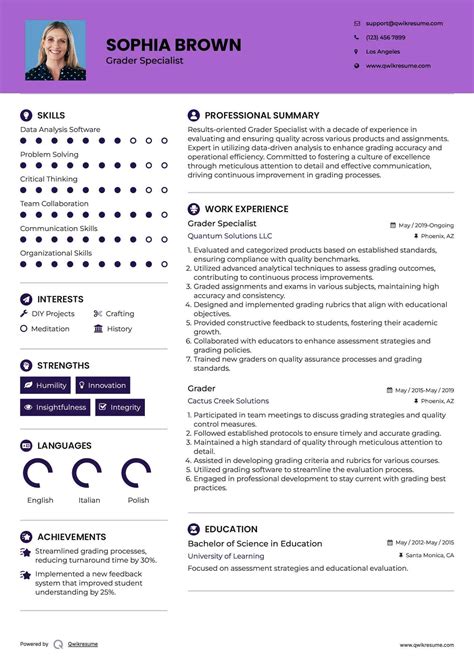 10 Grader Resume Samples And Templates For 2025