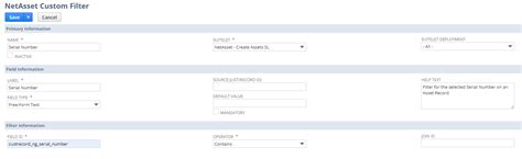 Netasset Manage Custom Filters Support Site