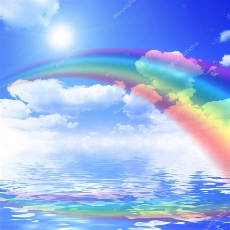 Blue Sky Wallpaper Rainbow