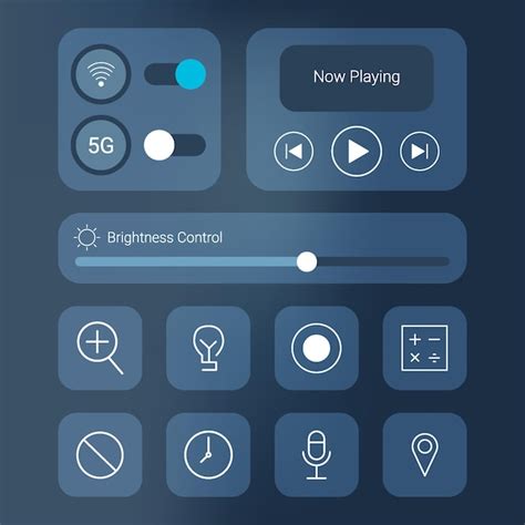Premium Vector Control Center User Interface Set Template
