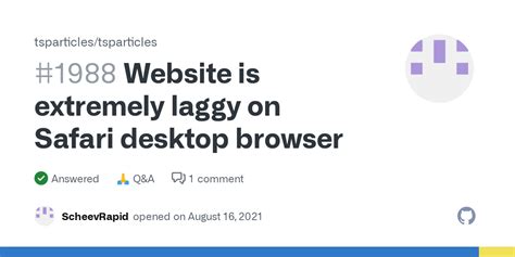 Website Is Extremely Laggy On Safari Desktop Browser · Tsparticles Tsparticles · Discussion