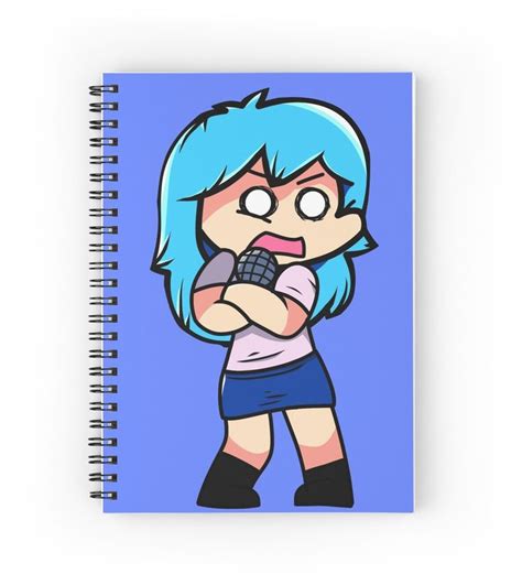 Sky Fnf Mod Character Spiral Notebook