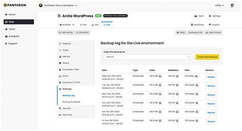Create Backups Backups Pantheon Docs