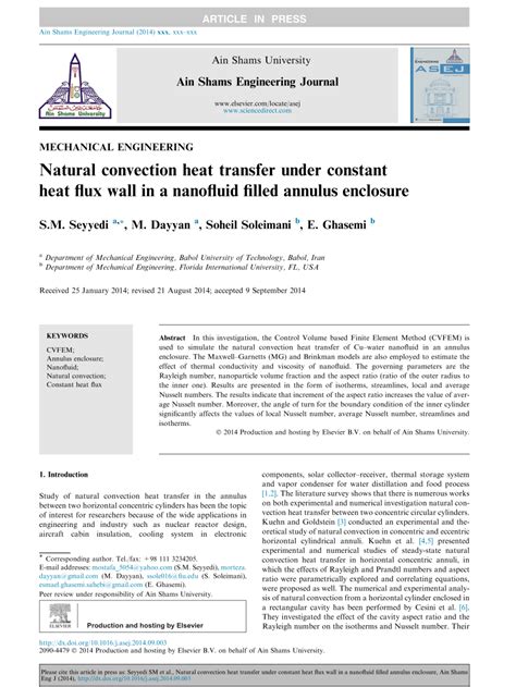Pdf Natural Convection Heat Transfer Under Constant Heat Flux Wall In