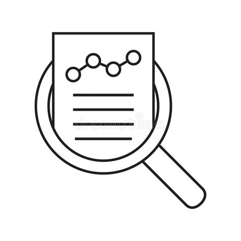 Audit And Data Analysis Icon Financial Assessment Line Icon Stock Vector Illustration Of