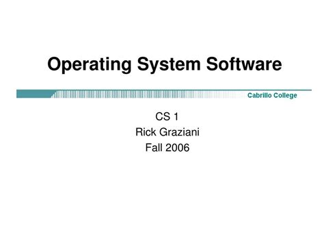 PPT Operating System Software PowerPoint Presentation Free Download ID
