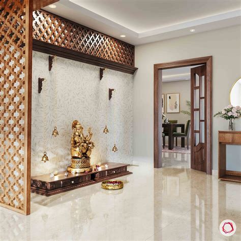 6 Simple Pooja Mandir Designs For Walls In Common Areas At Home