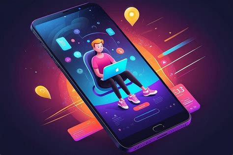 Mobile User Concept Illustration Premium Ai Generated Image