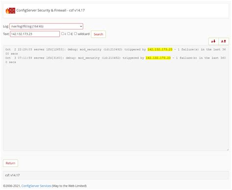 Configserver Security And Firewall Csf Configserver Services