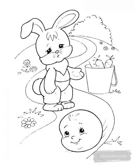 Раскраски Колобок Сказка 70 фото