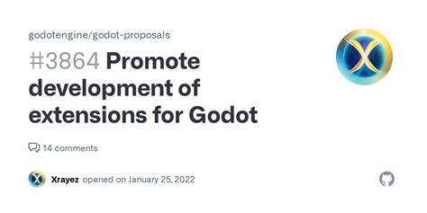 Promote Development Of Extensions For Godot · Issue 3864 · Godotengine