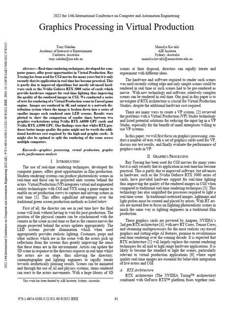 Graphics Processing In Virtual Production Pdf Rendering Computer Graphics Computer Graphics