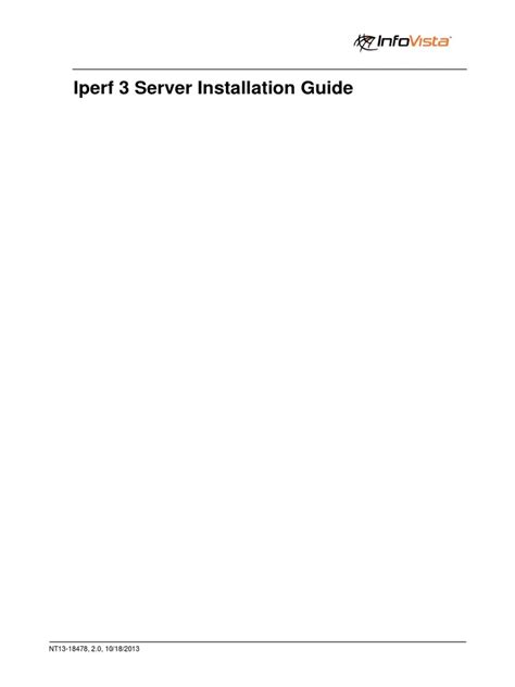 Iperf 3 Server Installation Guide Pdf Port Computer Networking Server Computing