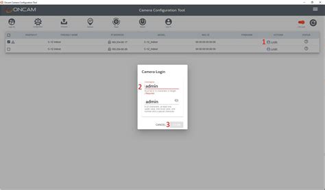 C Series First Camera Access Using Oncam Camera Configuration Tool Oncam Support Centre